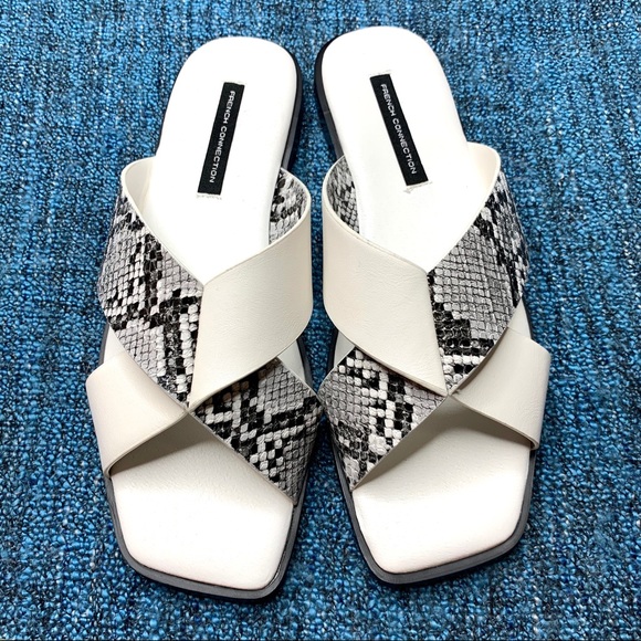 French Connection | Shoes | New French Connection Snake Print Slide ...